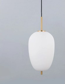 Bílé/v mosazné barvě skleněné závěsné svítidlo ø 27 cm Lato – Nova Luce