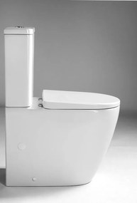 Sapho Turku WC kombi 36 x 85 x 64 cm spodní/zadní odpad Vortex Rimless keramika bílá PC104V