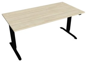 Elektr. nastavitelný stůl 160x80 - HOBIS MOTION  MS 2 1600 Dekor stolové desky: akát, Barva kovové podnože: černá