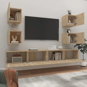 6dílný set TV skříněk dub sonoma kompozitní dřevo 3114264