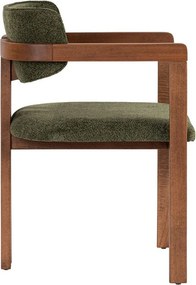 Tmavě zelené jídelní křeslo s područkami Toscana – Kalune Design