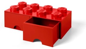 Červený úložný box se dvěma šuplíky LEGO®