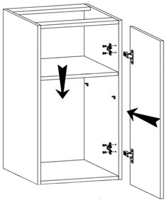 Sycylia | dolní skříňka D30 | PRAVÁ | andersen