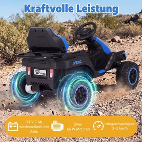 Costway 24 Elektrický traktor V Elektrický traktor pro děti ve věku 3 a starší