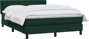 Box spring postel s matrací tmavě zelená 160x220 cm samet 3318162