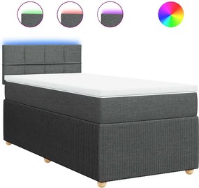 Box spring postel s matrací tmavě šedá 80 x 200 cm textil 3289584