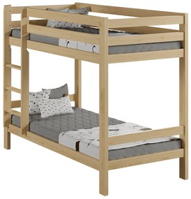 Dřevěná patrová postel 90x200 borovice