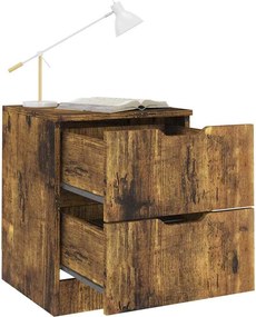 Noční stolky 2 ks kouřový dub 40 x 40 x 50 cm kompozitní dřevo 326740