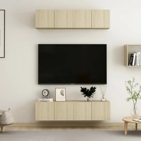 vidaXL TV skříňky 4 ks dub sonoma 60 x 30 x 30 cm kompozitní dřevo
