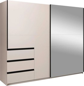 XXXLutz ŠATNÍ SKŘÍŇ S POSUVNÝMI DVEŘM, kašmírová, 250/210/61,5 cm P & B - Šatní skříně - 000885001012