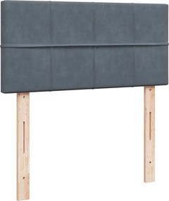 Box spring postel s matrací tmavě šedá 80 x 200 cm samet 3287591