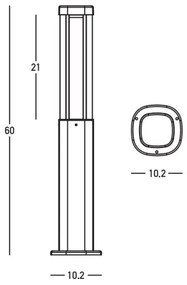 Zambelis E355 - LED Venkovní lampa LED/7W/230V 3000K IP54 antracit