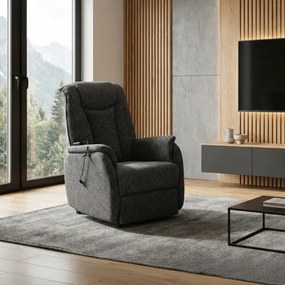 Polohovací křeslo šedé, elektrické TV-L8963 GREY2