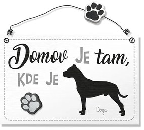 HAFani Dekorace cedule se psem Doga