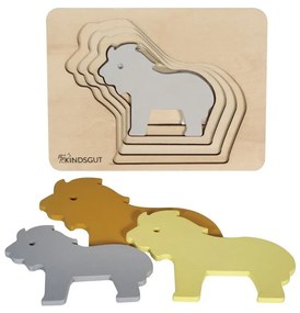 Dřevěné dětské puzzle Kindsgut Lion