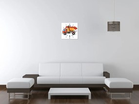 Gario Obraz s hodinami Nákladní auto Rozměry: 30 x 30 cm