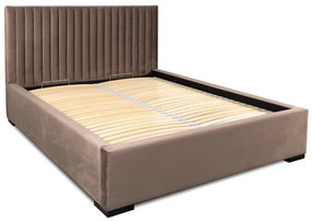 Čalouněná postel 180x200 cm Veggie (hnědá). 1041792