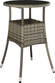 3dílný zahradní bistro set s poduškami černý polyratan 3187426