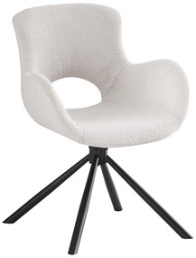 House Nordic Jídelní židle AMORIM bílé bouclé 1001186