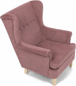 Křeslo ušák růžová látka AK-388 PINK2
