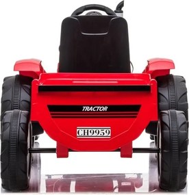 LEAN CARS Elektrický traktor s přívěsem CH9959 červený