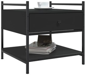 Konferenční stolek černý 50 x 50 x 50 cm kompozitní dřevo - Default Title