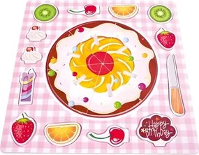 BINO Vkládačka Koláč / Dřevo / od 2 let / průměr cca 19 cm