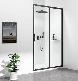 Gelco, SIGMA SIMPLY BLACK sprchové dveře posuvné 1100mm, čiré sklo, GS1111B
