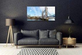 Obraz na skle Most Londýn Architektura 125x50 cm