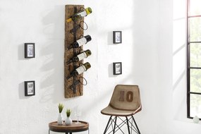 Noble Home Nástěnný regál na víno Darruto, 100 cm, teakové dřevo
