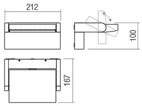 Redo 90585 - LED Venkovní nástěnné svítidlo FLIP LED/20W/230V 3000K IP54 hnědá