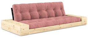 Růžová manšestrová rozkládací pohovka 244 cm Base – Karup Design