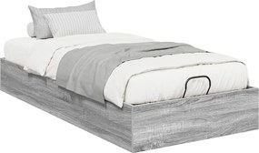 Ottoman postel Šedá Sonoma 80,5 x 200 cm Dřevěný materiál 3409266