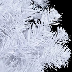 vidaXL Umělý vánoční stromek s LED a sadou koulí 210 cm 910 větviček [3077495] Barva: Bílo-zlatá