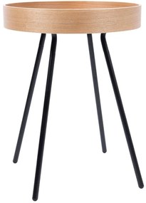 OnaDnes -20% Dubový odkládací stolek ZUIVER OAK TRAY s odnímatelnou deskou 46,5 cm