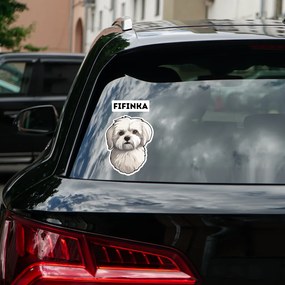 PIPPER. Nálepka Maltézský pejsek Velikost: 60cm