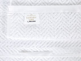 Sada 2 bavlněných ručníků bílé MITIARO Beliani