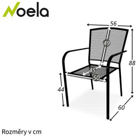 Noela Zahradní kovová židle Lana steel ZWMC-19