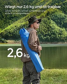 2 ks skládací kempingové židle, pohodlné, max. nosnost 150 kg, s držákem na nápoje, modrá