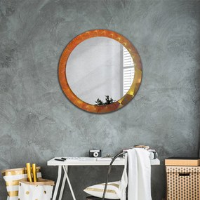 Kulaté dekorativní zrcadlo Spirálová abstrakce fi 80 cm