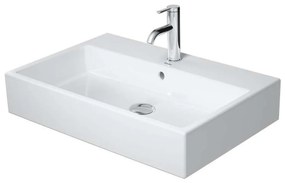 Duravit Vero Air - Umyvadlo nábytkové 70x47 cm, s přepadem, otvor pro baterii, WonderGliss, bílá 23507000271