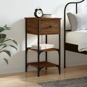 vidaXL Noční stolek 34 x 36 x 70 cm kompozitní dřevo [825973] Barva: hnědý dub