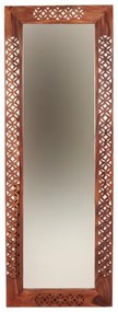 Indický nábytek - Zrcadlo Mira 60x170 z indického masivu palisandr Světle medová