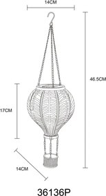 Globo 36136P - LED Závěsná solární dekorace 20xLED/0,5W/3V IP44 létající balón