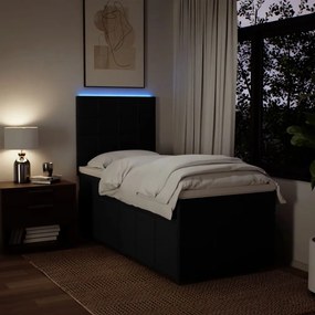 Box spring postel s matrací černá 90x200 cm textil 3293853