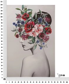 Obraz LADY FLOWER -A- 80X2,8X120 cm