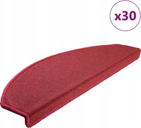 Fionshop 263128885 Rohože na schody 30 ks Bordeaux Red 65x24x4 cm