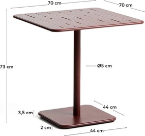 Ocelový zahradní jídelní stůl 70x70 cm Brai – Kave Home