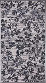 TRHÁK: Kusový koberec Flowers grey, 80x150, šedá, obývacia izba, Alfa Carpets