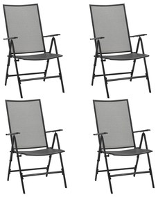 Skládací židle se síťovinou 4 ks ocel antracitové,  310153